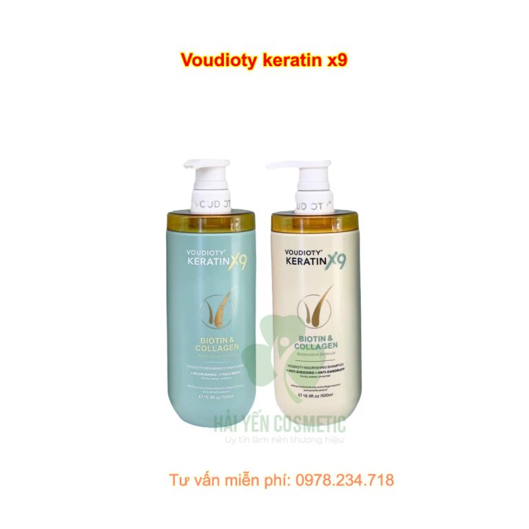 Dầu gội Voudioty keratin x9 cho tóc tư tổn cần mềm mại - 500 ml